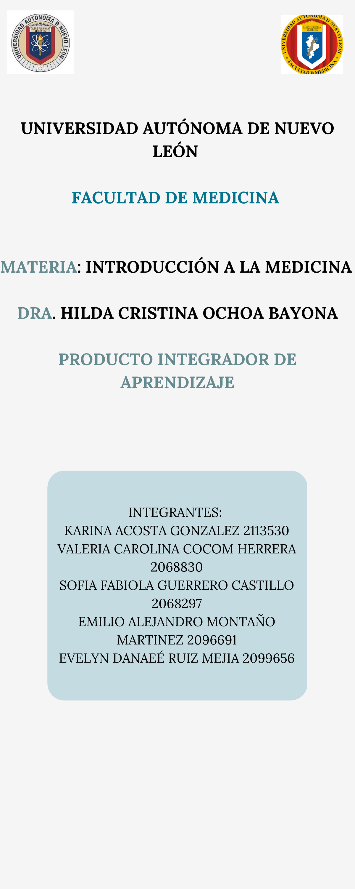 PIA Sifilis Intromed - Introduccion a la Medicina - UNIVERSIDAD ...