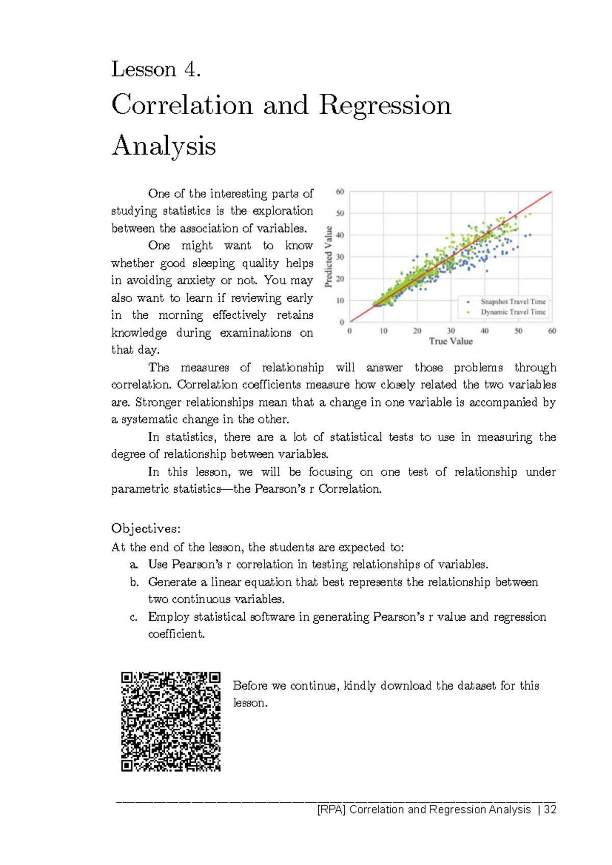 Lesson 4: Correlation & Regression Analysis in Statistics - Studocu