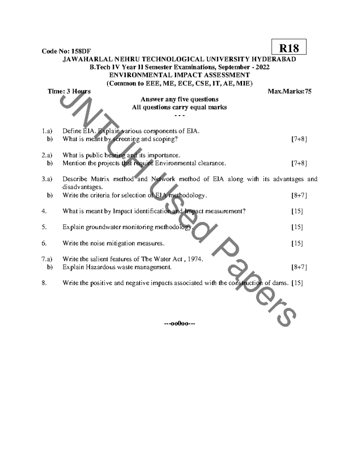 R18 EIA Exam Notes - B.Tech IV Year II Sem, Sept 2022 (ME, ECE, CSE, IT ...