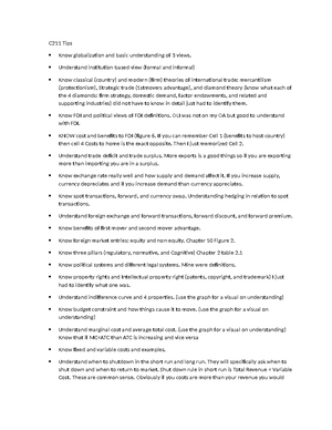 C211 Key Terms and Definitions - C211 Global Economics for Managers ...