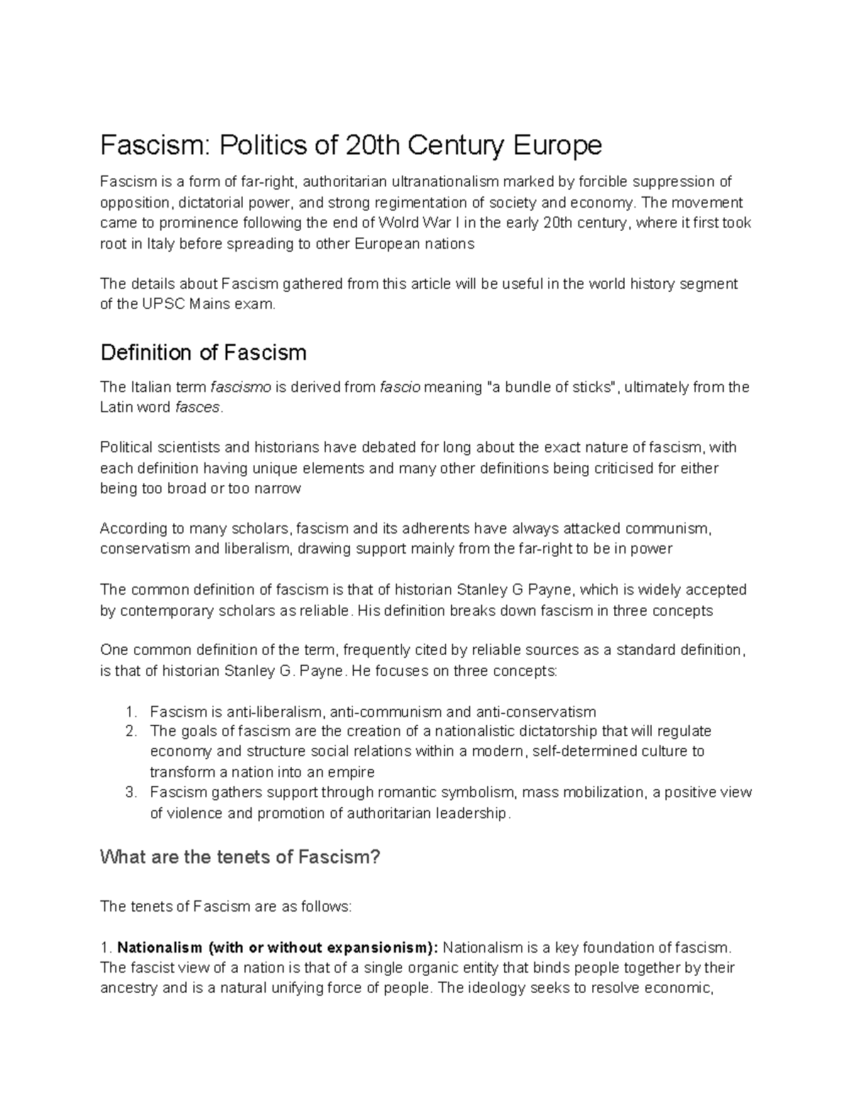 Fascism -Politics-of-20th-Century-Europe - Fascism: Politics of 20th ...
