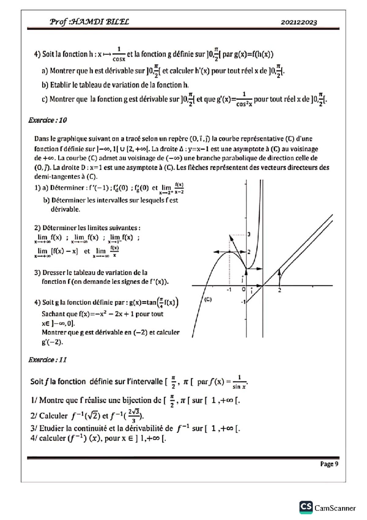 Cours 3 math - Analyse mathématique - CamScanner CamScanner - Studocu