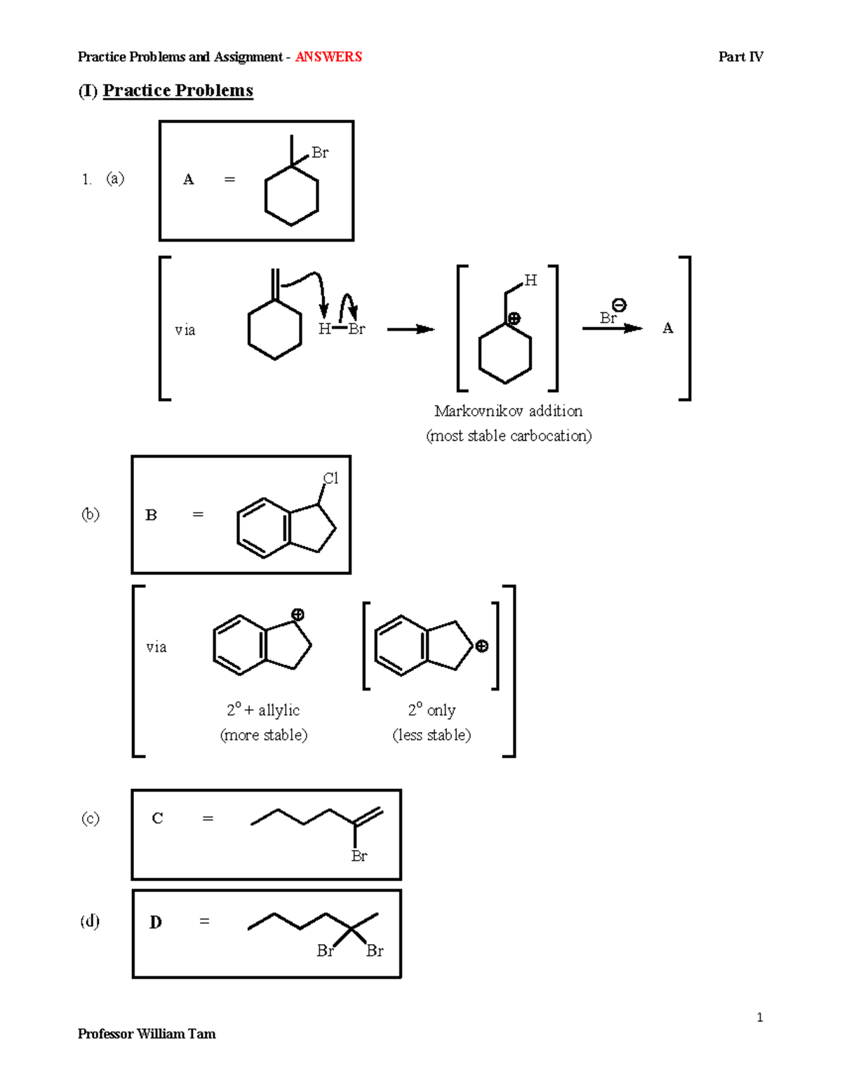 CHEM2700-Part 4-Practice Problems Solutions and Explanations - Studocu