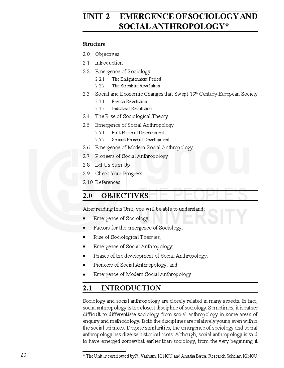 Unit 2 - IGNOU Sociology Materials: Emergence of Sociology ...