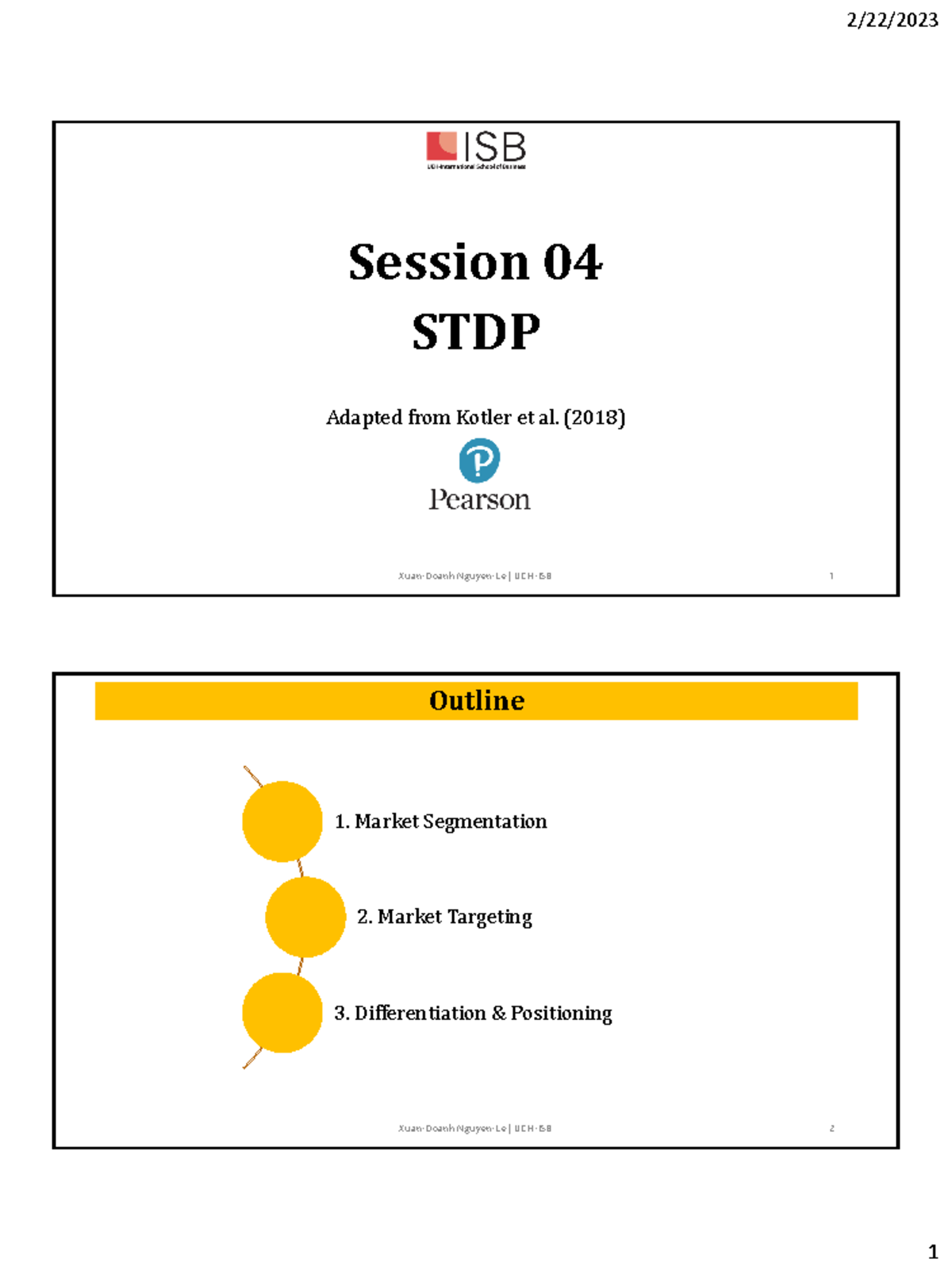 04 STDP E - slide w4 - Session 04 STDP Adapted from Kotler et al. (2018 ...
