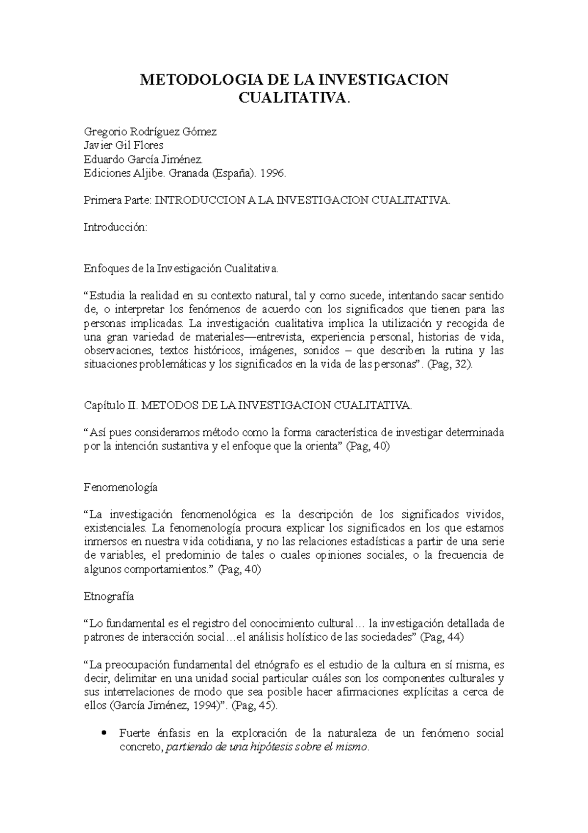 Metodología de Investigación Cualitativa - Resumen y Enfoques Clave ...