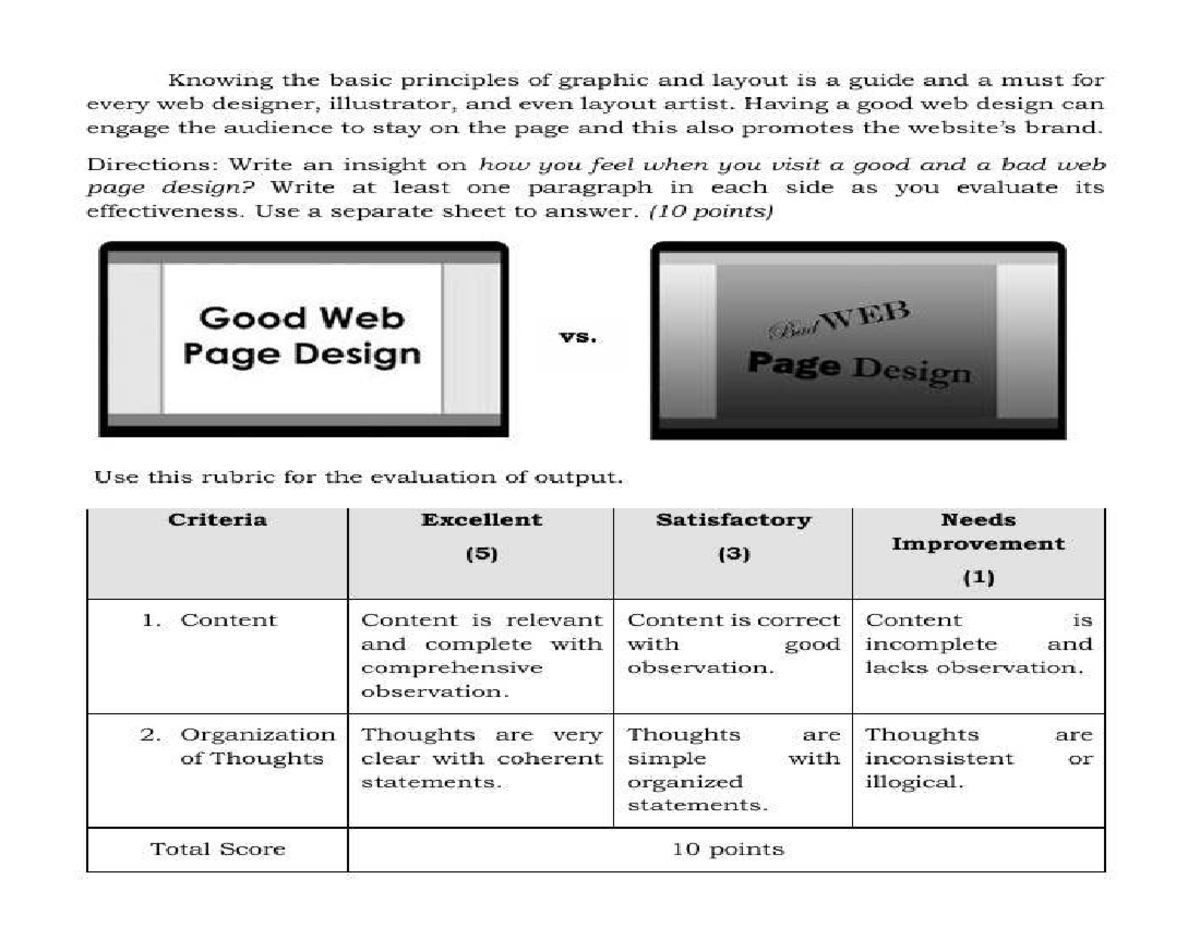 Emtech Activity-1 Whole - Knowing the basic principles of graphic and ...