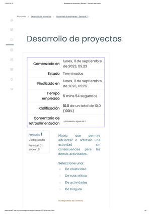 Semana 2 Desarrollo de proyectos - Desarrollo de proyectos 1. Mis ...