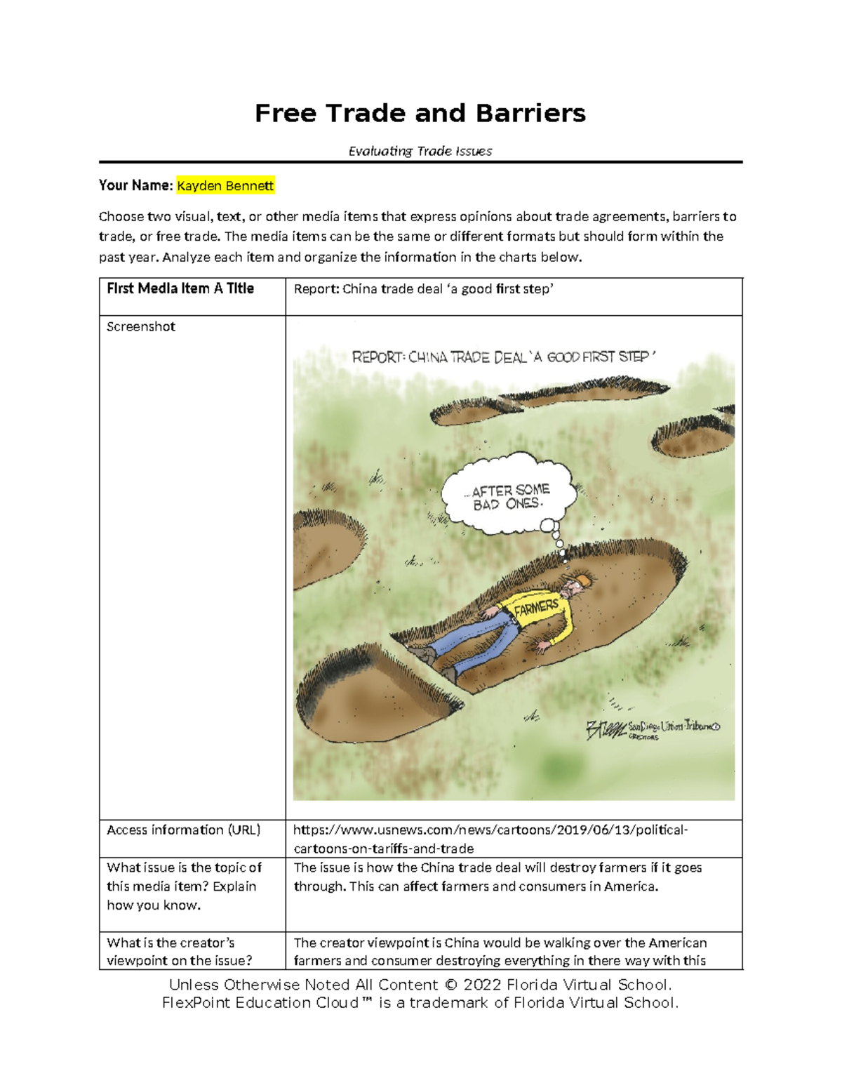 Free trade and barriers assignment template - Free Trade and Barriers ...