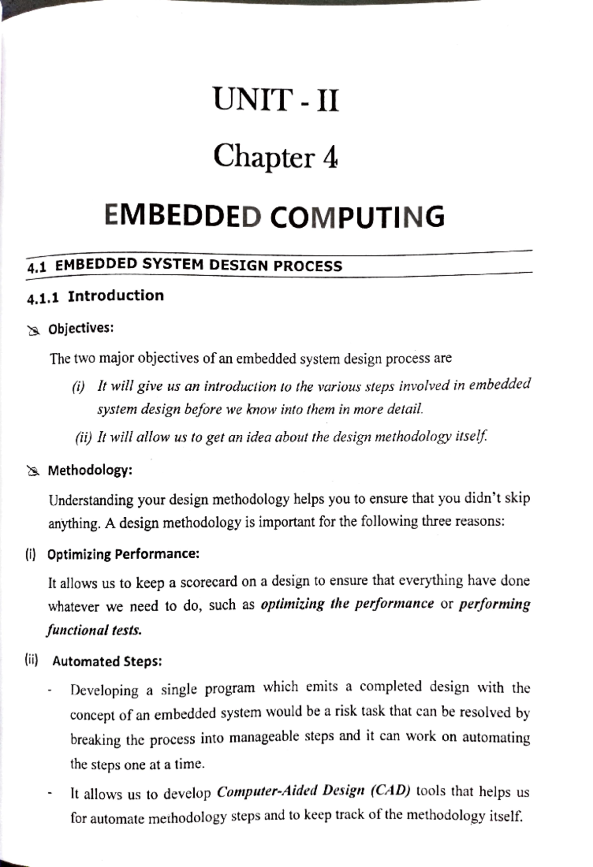 Eiot unit 2 - eiot - UNIT II Chapter 4 EMBEDDED COMPUTING 4 EMBEDDED SYSTEM DESIGN PROCESS 4.1 ...