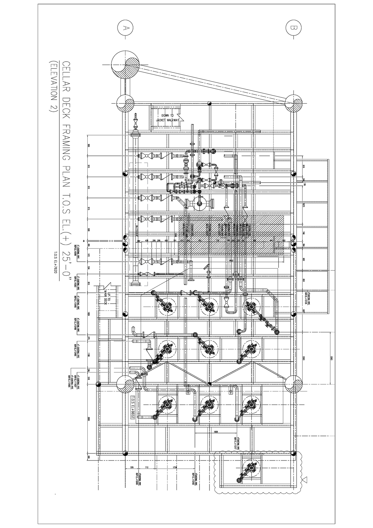 Plan Drawing Of Piping - B A DOWN TO JACKET WALKWAY - Studocu