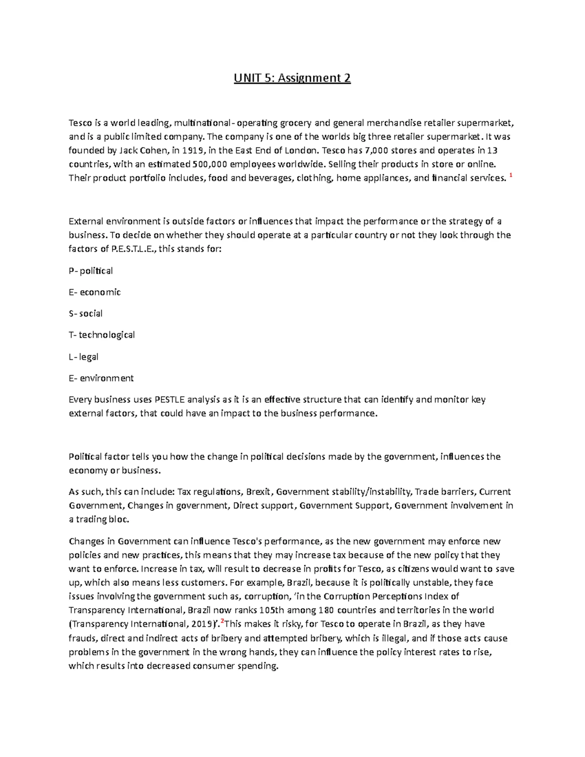 Unit 5 - Assignment 3 - Unit 5 – International business Assignment 3 ...