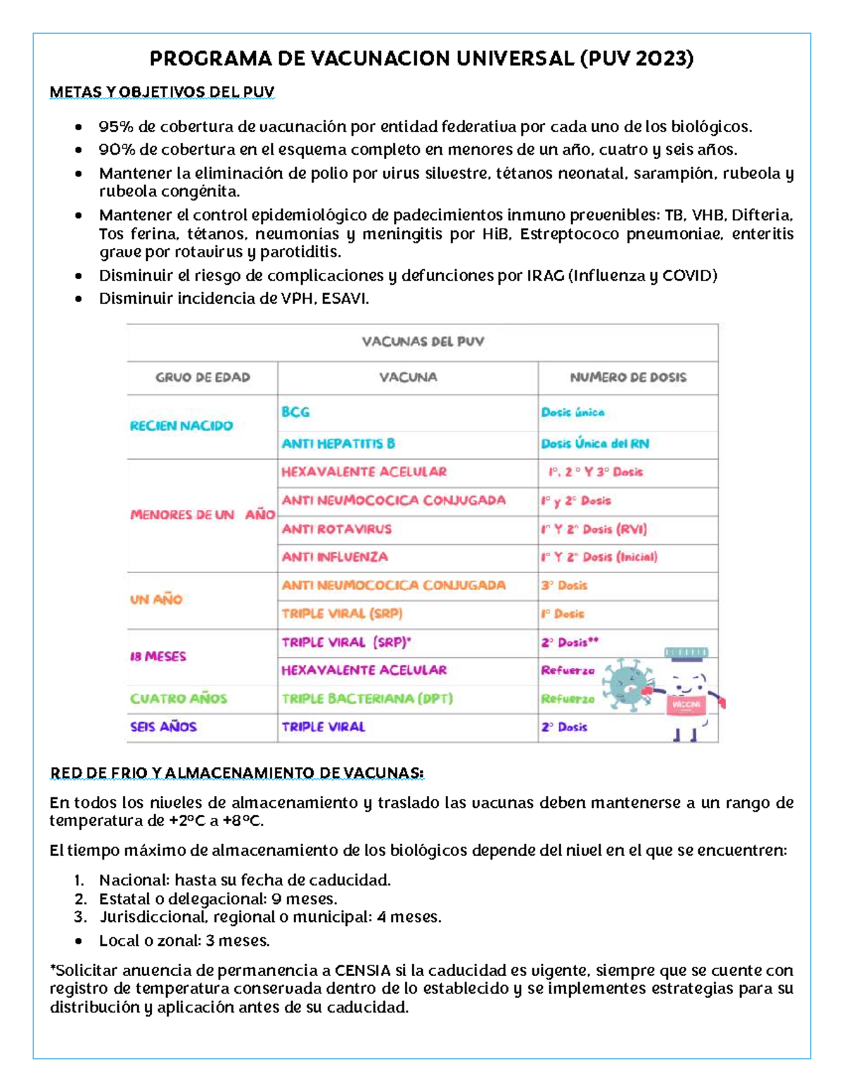 Programa DE Vacunacion Universal PDF - PROGRAMA DE VACUNACION UNIVERSAL ...