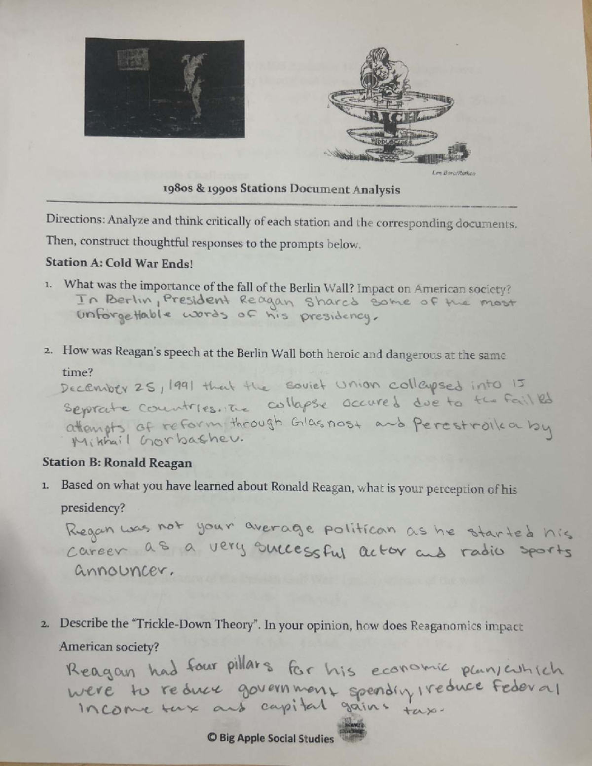 Big Apple Social Studies: 1980s-1990s Stations Document Analysis - Studocu