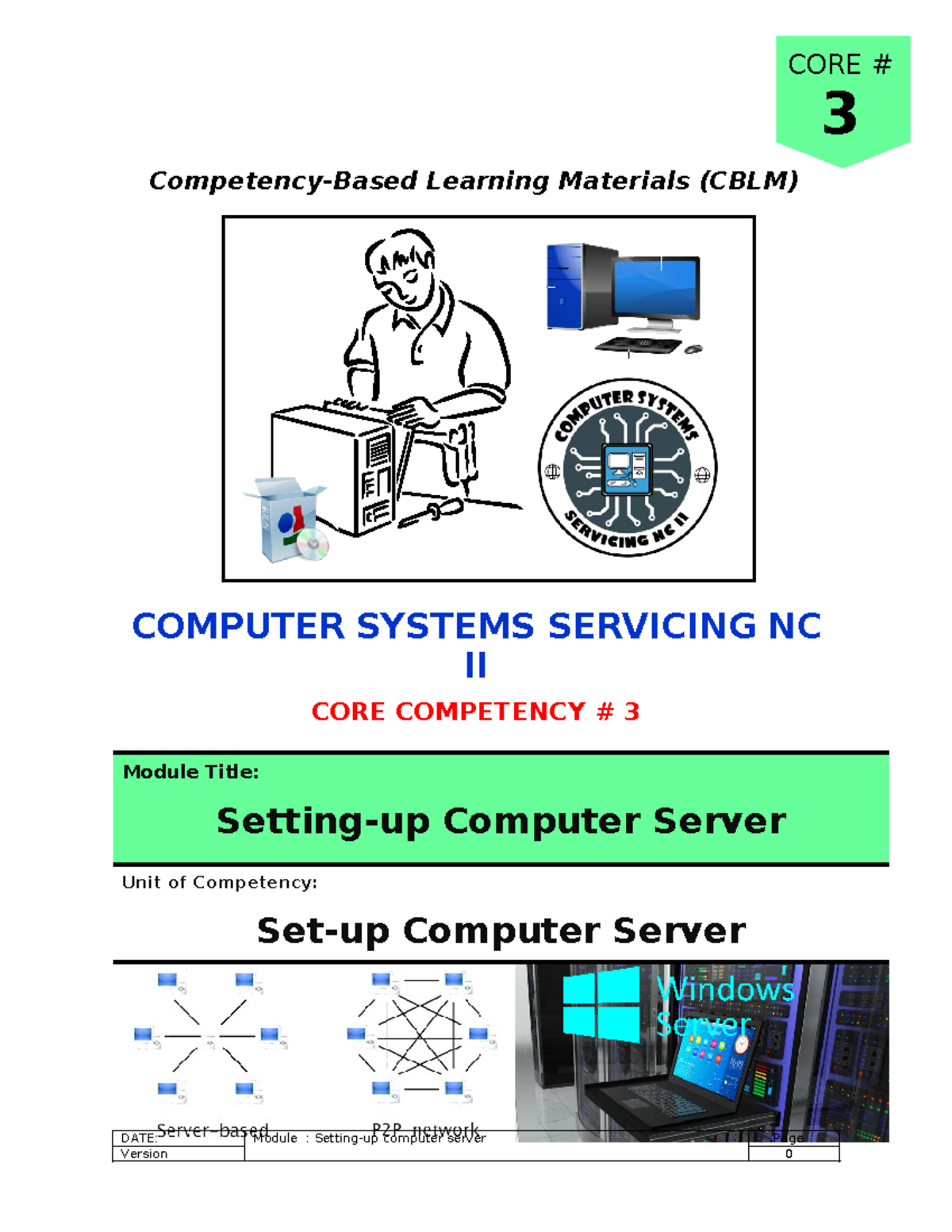 482978806 CORE 3 SET UP Computer Server docx - Competency-Based Learning Materials (CBLM ...
