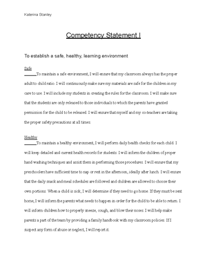 Compentcy IV- Families - Competency Statement IV To Establish Positive ...