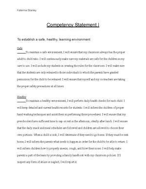 Compentcy IV- Families - Competency Statement IV To Establish Positive ...