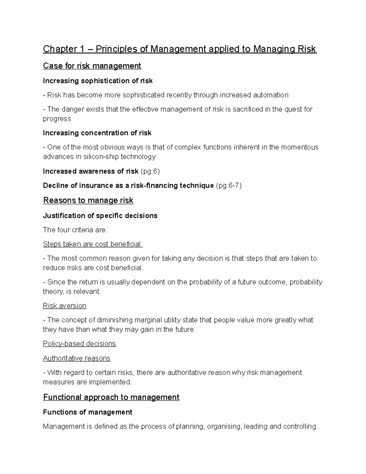 Chapter 5 - Risk Identification - Chapter 5 – Risk Identification Risk ...
