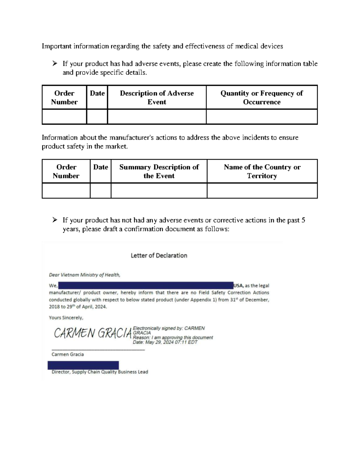 2. Important information regarding the safety and effectiveness of ...