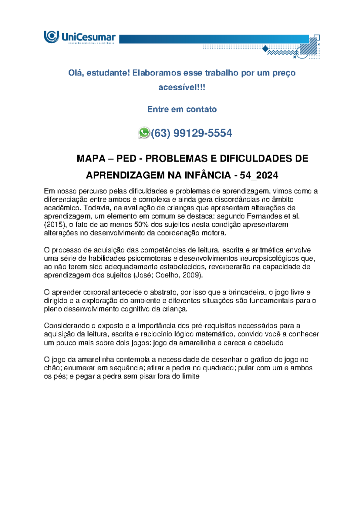 Identificação de Habilidades no Jogo Careca Cabeludo - MAPA 5 4_ 2024 ...