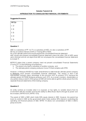 SM Tutorial Questions FEB 2025 - UNIVERSITI TUNKU ABDUL RAHMAN FACULTY ...