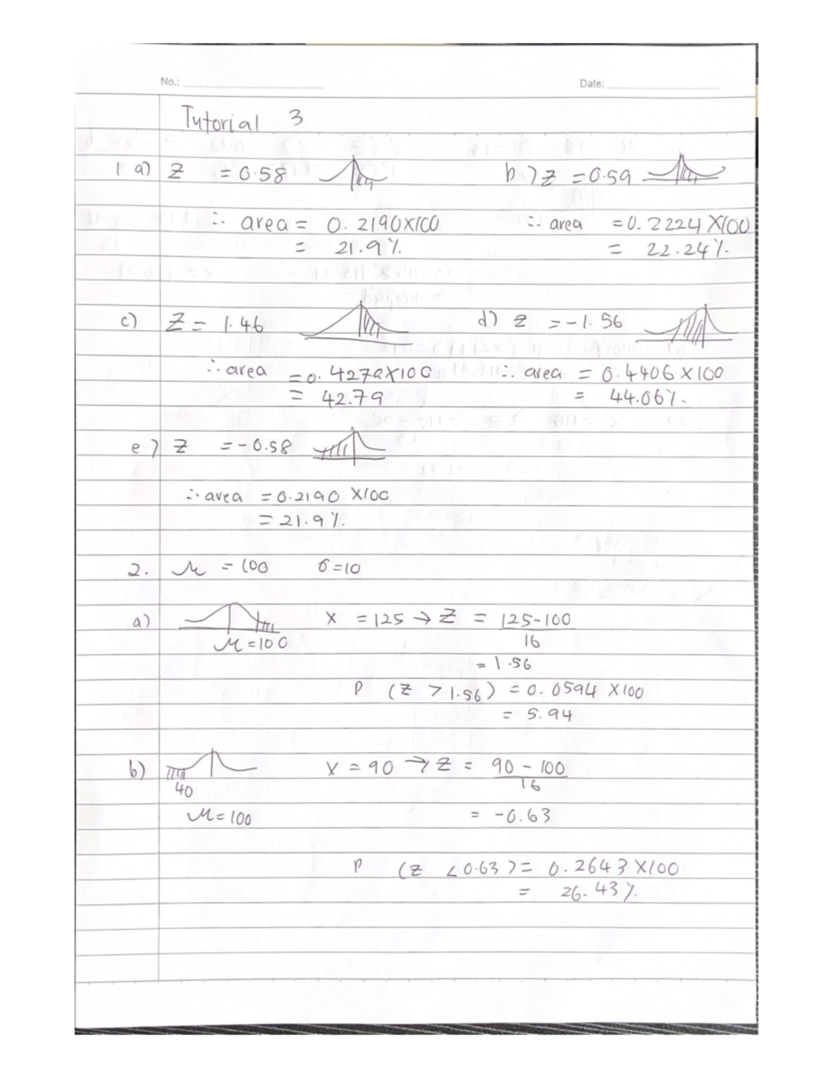 Tutorial 3 - Statistical Analysis and Area Calculations - Studocu