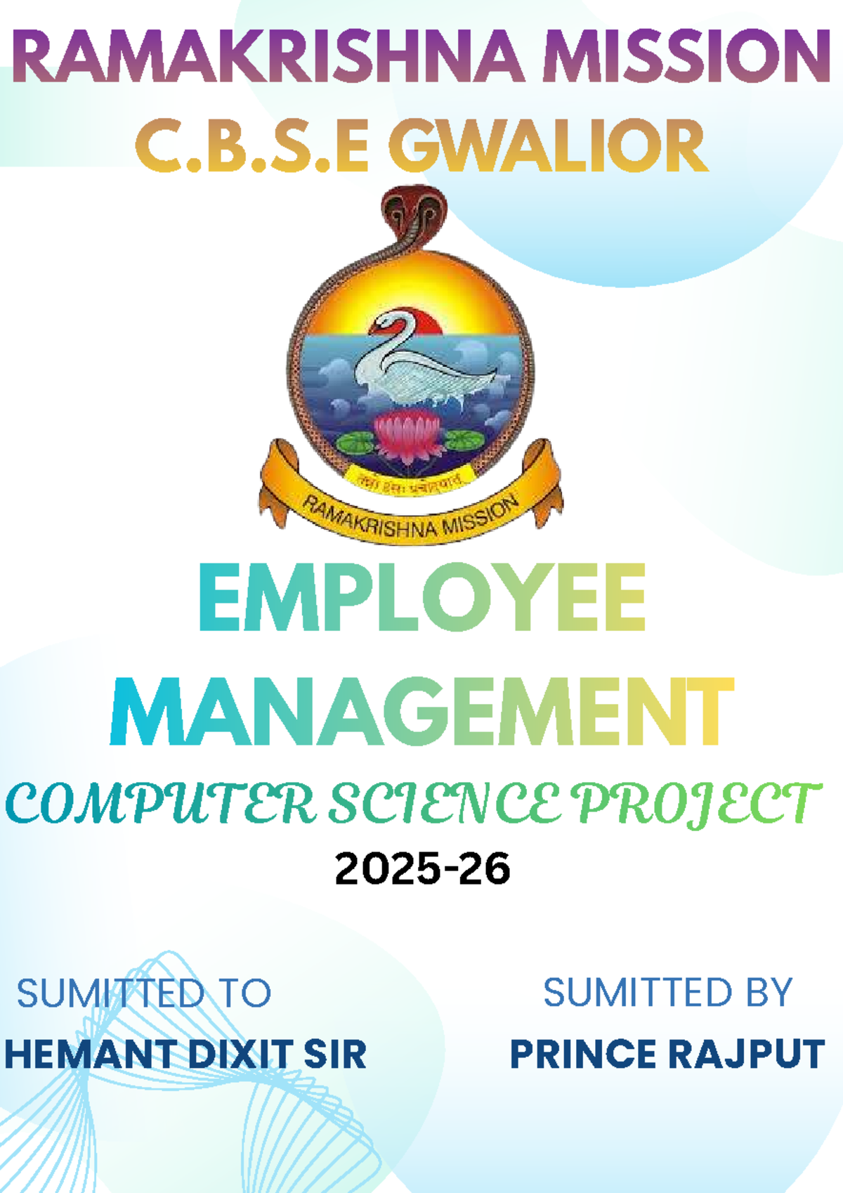 Employee Management System Project - Class XII Computer Science - Studocu