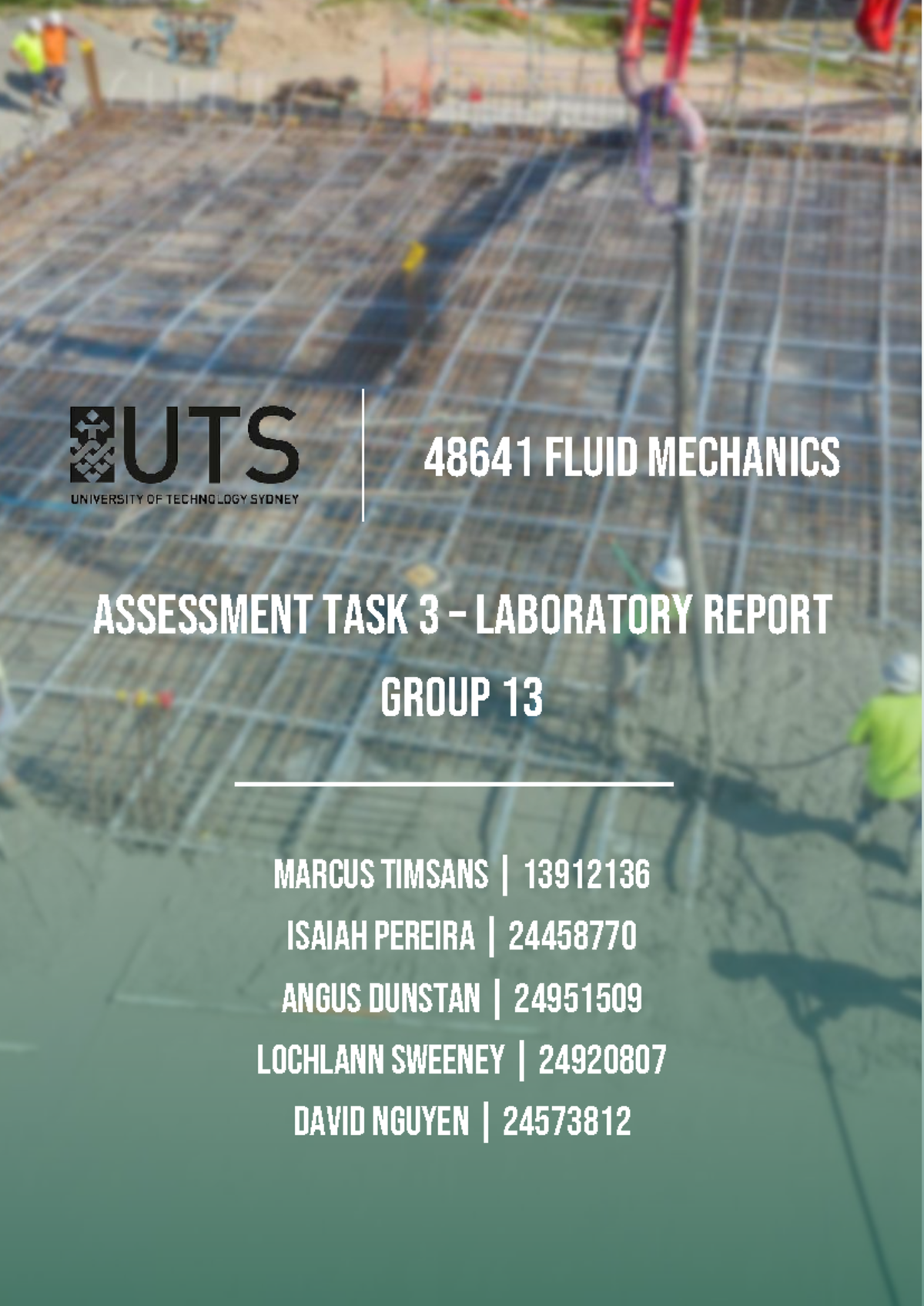 48641 Fluid Mechanics AT3 Lab Report: Group 13 Analysis and Findings ...