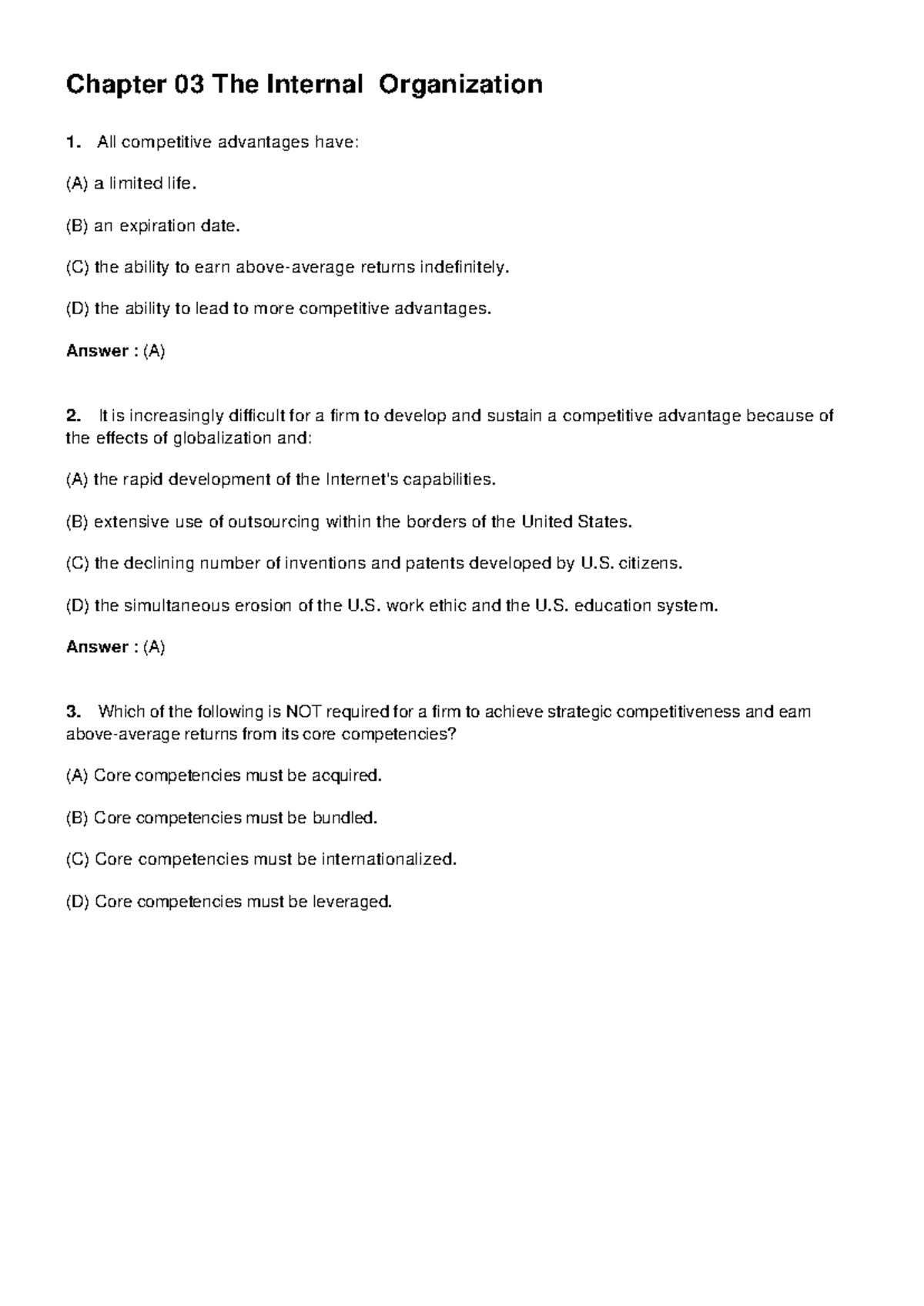 Chapter 03 The Internal Organization - Chapter 03 The Internal ...