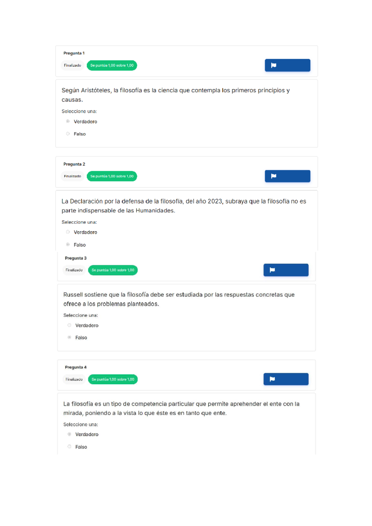 Examen 1 de Filosofía: Preguntas y Respuestas Clave - Studocu