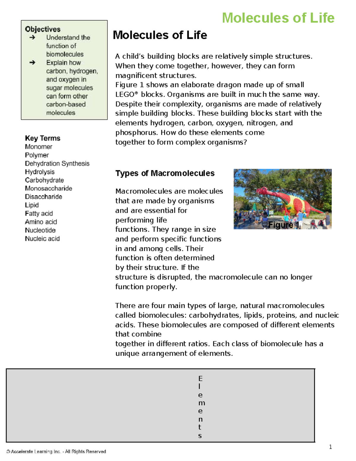 Molecules of Life - NGSS3D HSLS Study Guide and Review Notes - Studocu