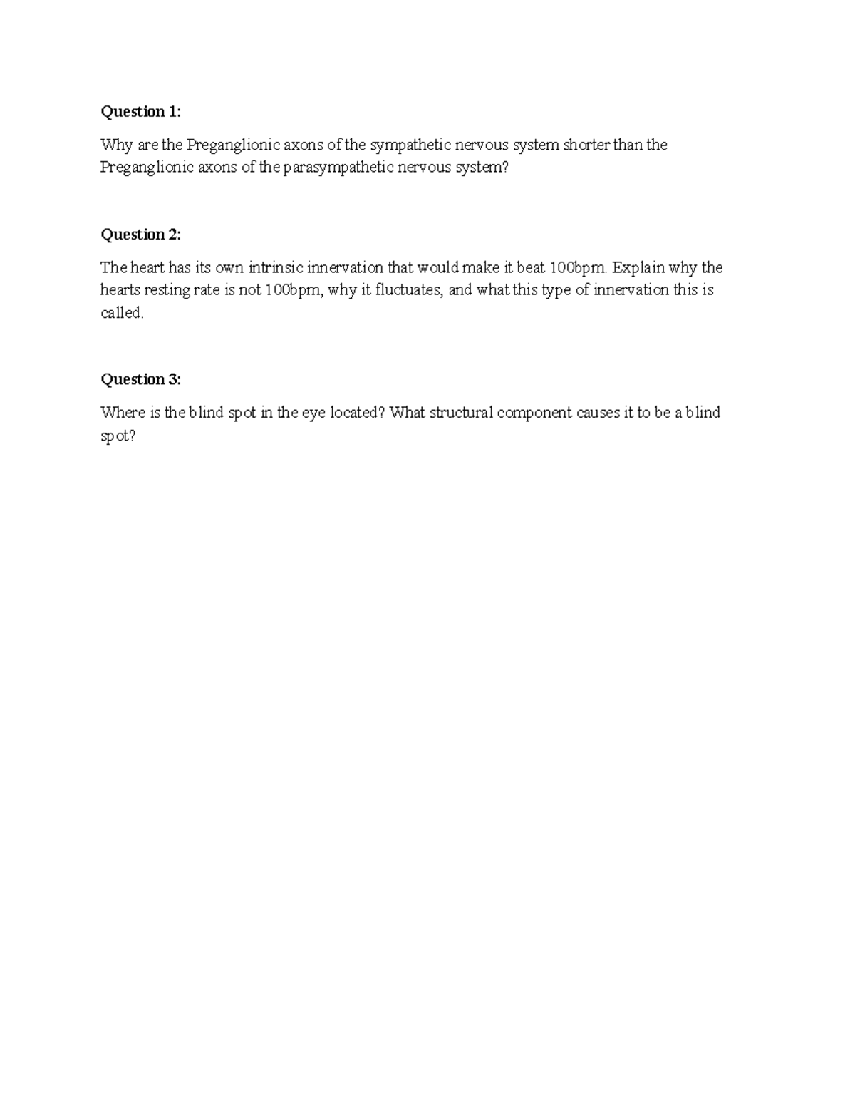 PAL Questions Week 2 - Worksheet - BIO 101 - Question 1: Why are the ...
