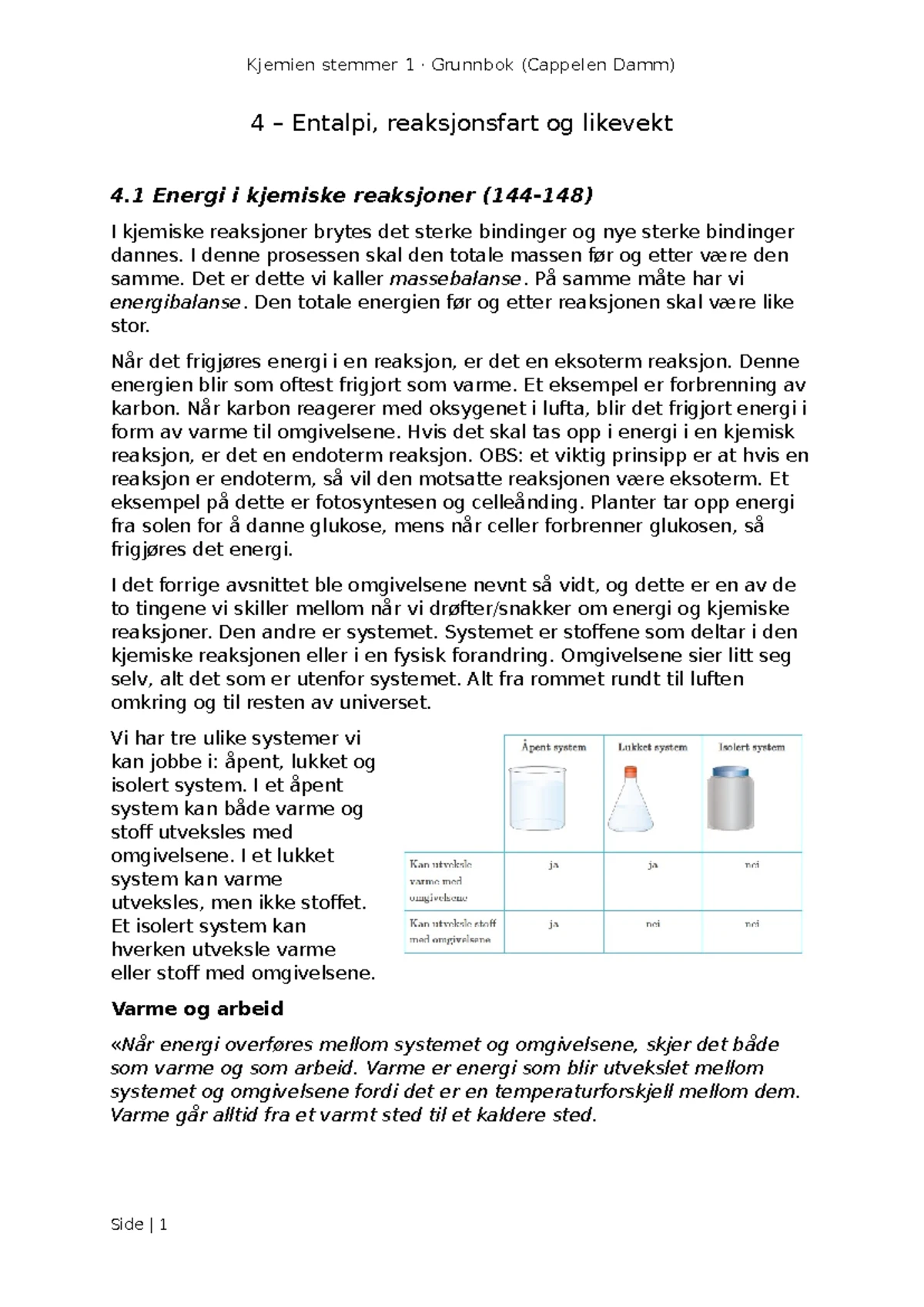 Kapittel 3 - Reaksjoner og Beregninger i Kjemi (KJEM101) - Studocu