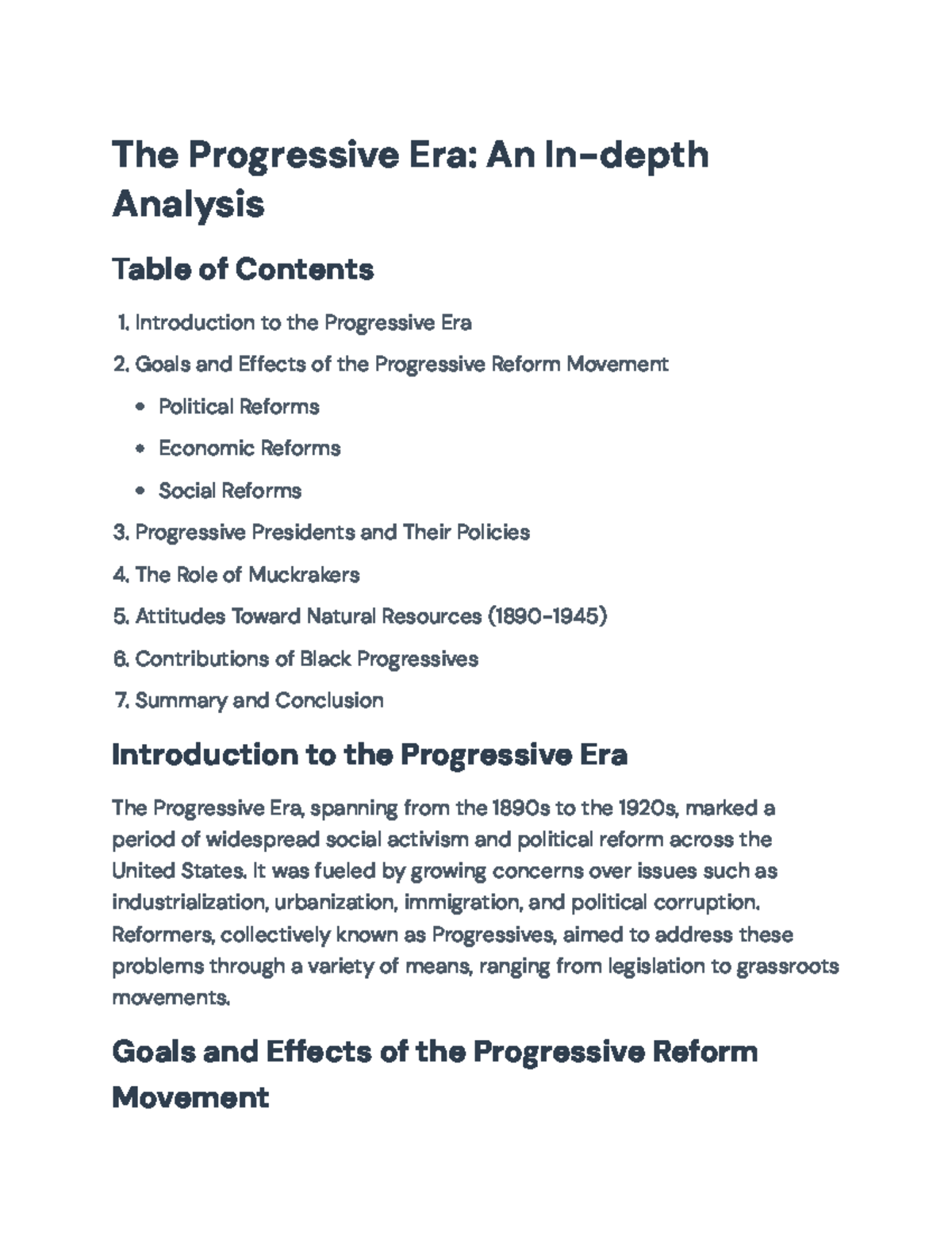 The Progressive Era: In-depth Analysis of Reforms and Key Influences ...