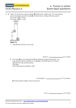 OCR AS Alevel Physics BOOK1 answers - Development of practical skills ...