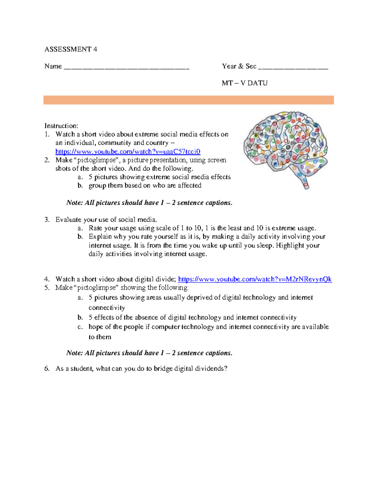 Assessment-4 - Please answer itPlease answer it - ASSESSMENT 4 Name ...