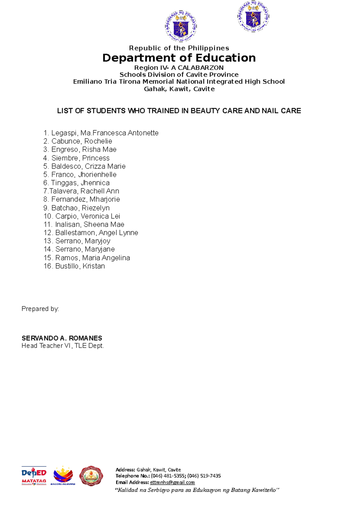 NEW Deped Matatag Header AND Footer DLP - Republic of the Philippines ...