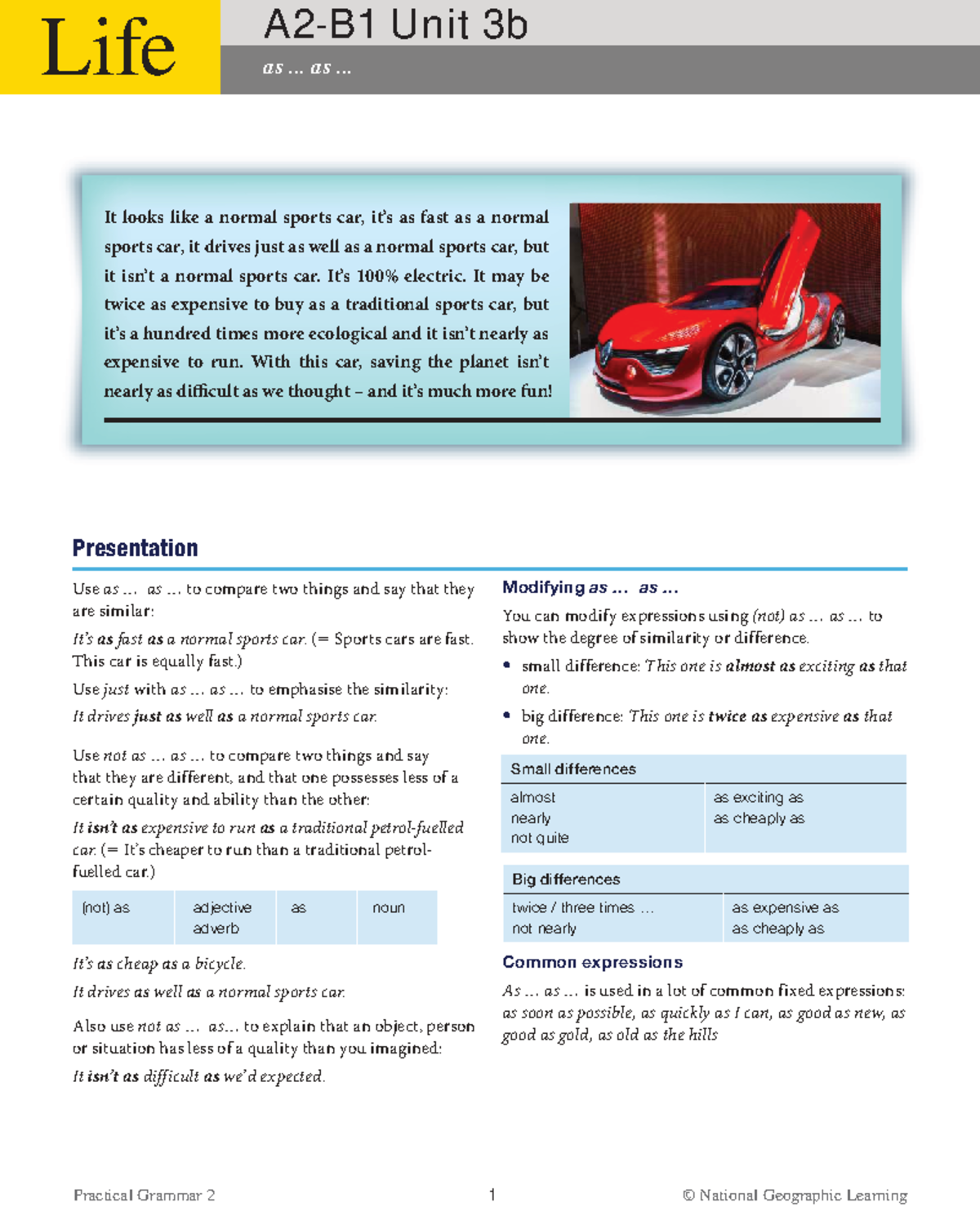 A2B1 Unit 3b - Comparing Electric and Traditional Sports Cars - Studocu