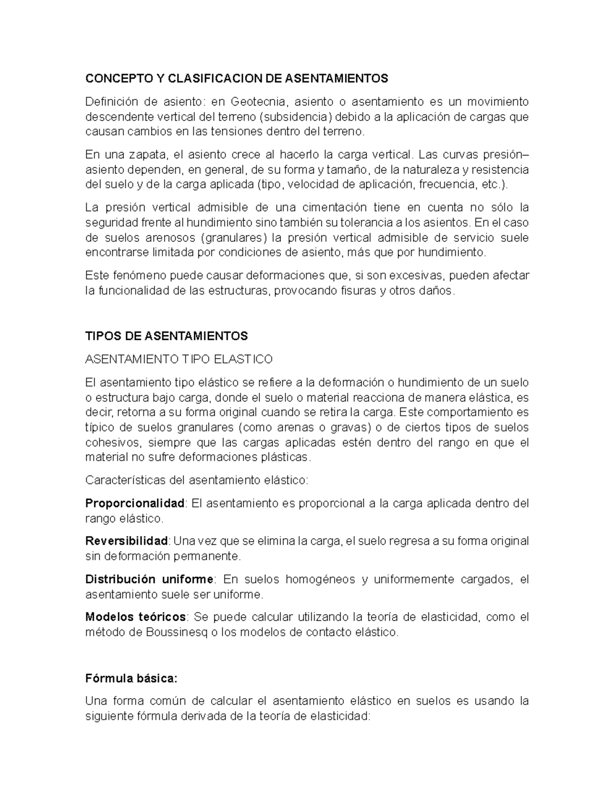 Asentamientos - CONCEPTO Y CLASIFICACION DE ASENTAMIENTOS Definición de ...