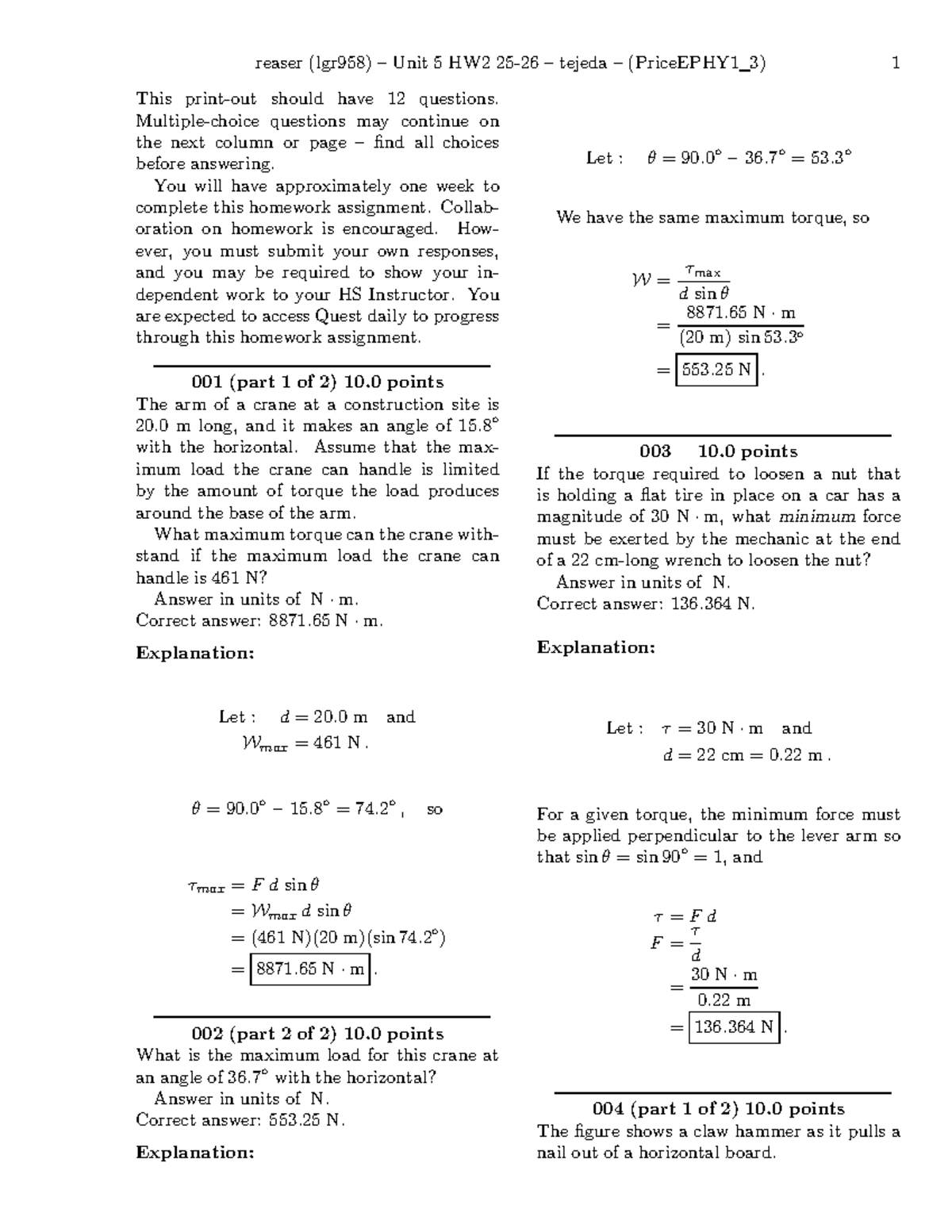 Unit 5 HW2 Solutions (lgr958) - Tejeda (PriceEPHY1 3) - Studocu