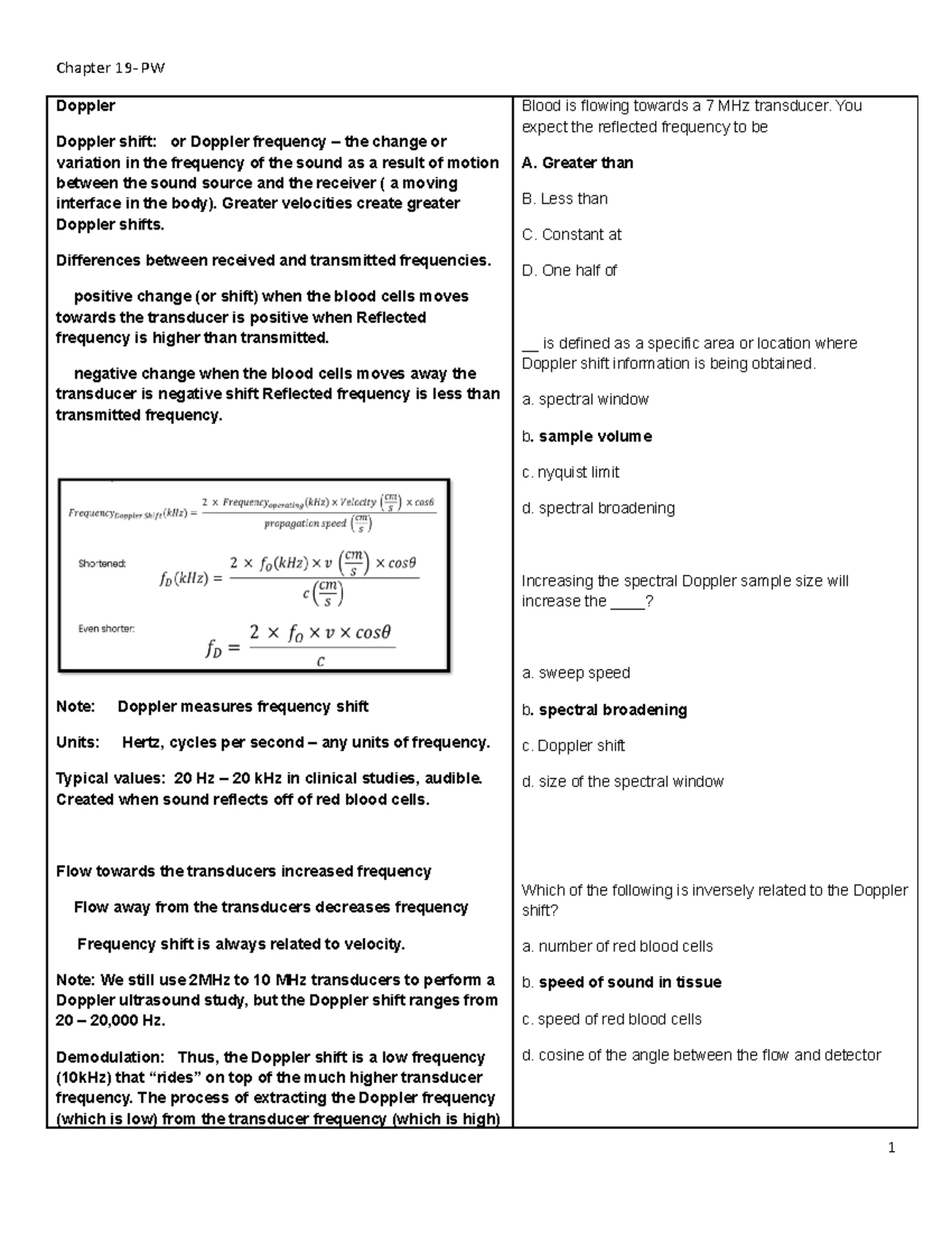 Chapter 9 - Sound beam Summary - Chapter 9: Sound Beams Anatomy of a ...