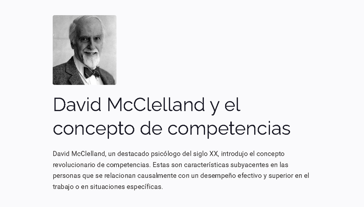 Competencias de David McClelland: Definición y Aplicaciones Clave - Studocu