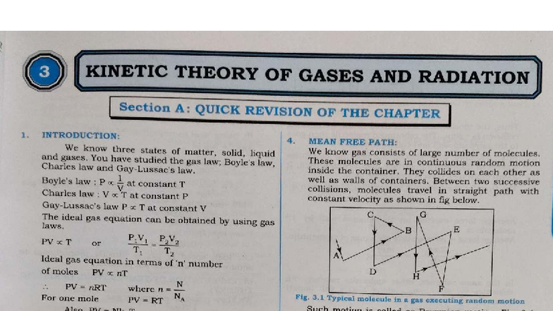 Kinetic Theory of Gases and Radiation: Quick Revision Notes - Studocu