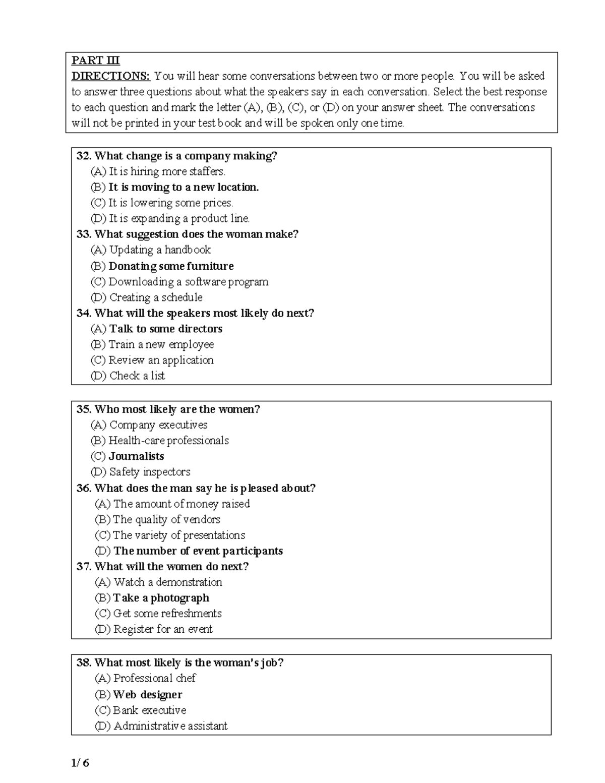 Listening Practice Part 3 - Revision Notes - Studocu