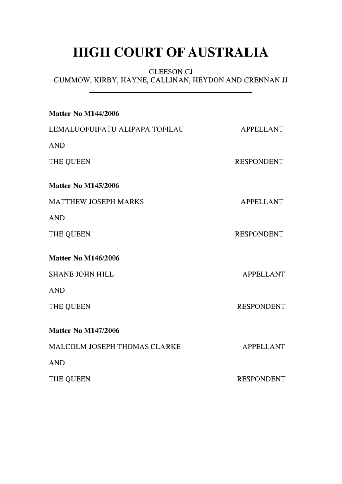 High Court of Australia: Tofilau v The Queen - Confession Admissibility ...