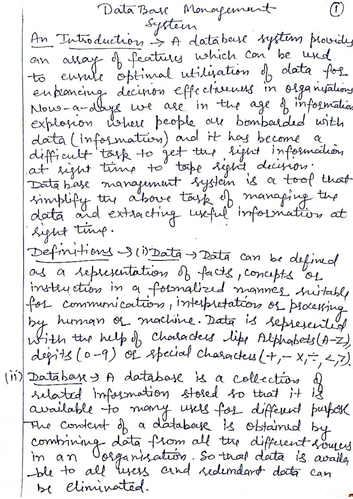 DBMS 101: Introduction to Database Management Systems - Studocu