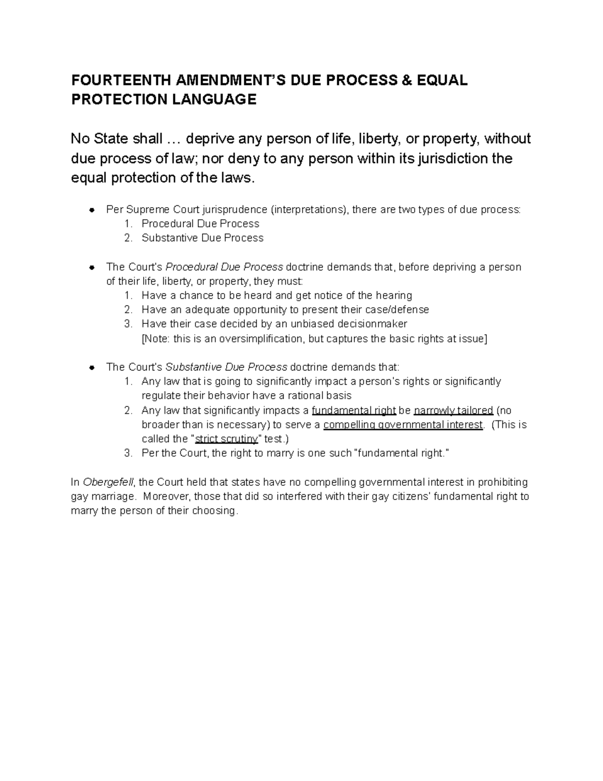 Due Process Rights: Understanding the 5th & 14th Amendments ...