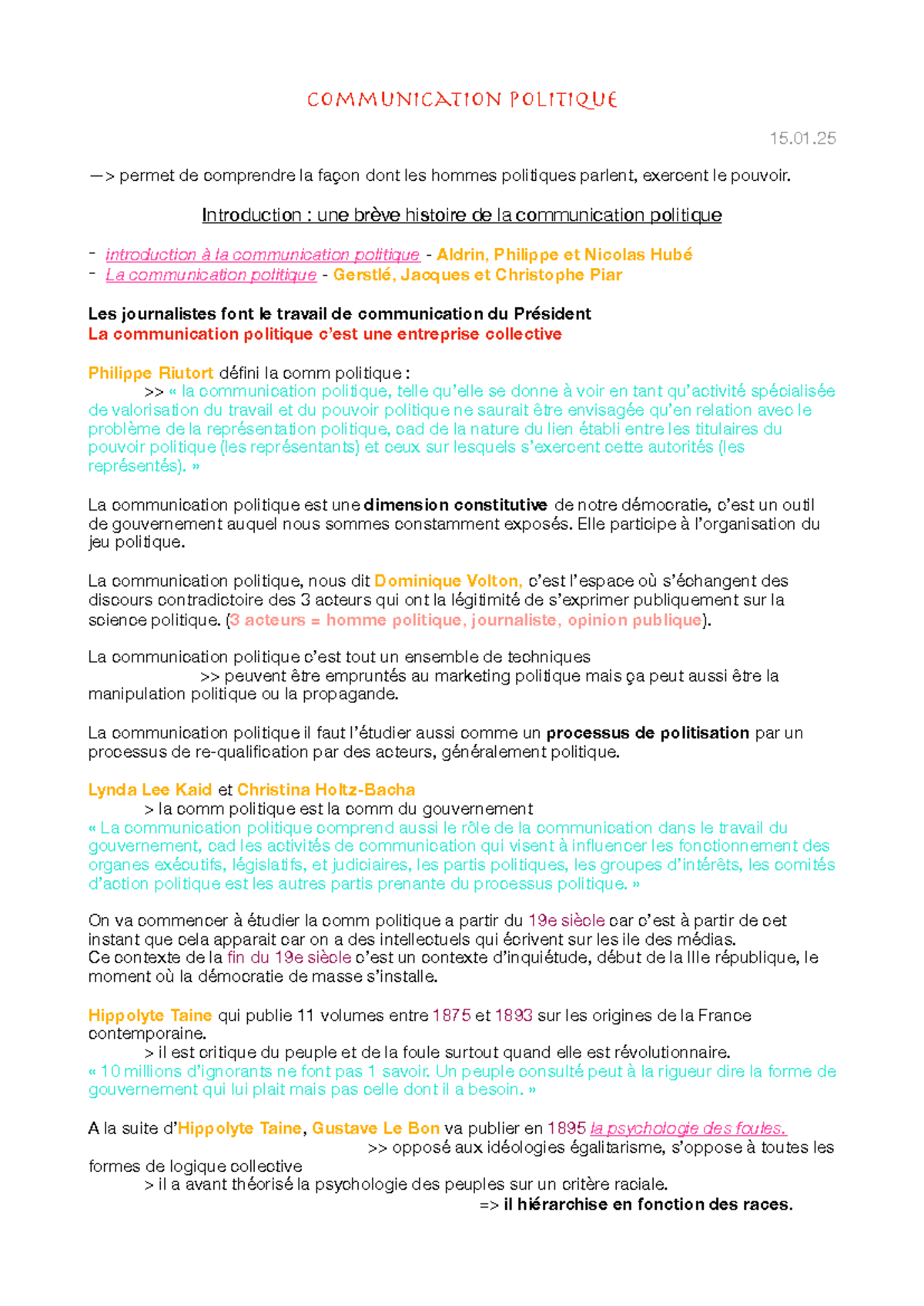 Cours Complet de Communication Politique - Politique et Démocratie ...