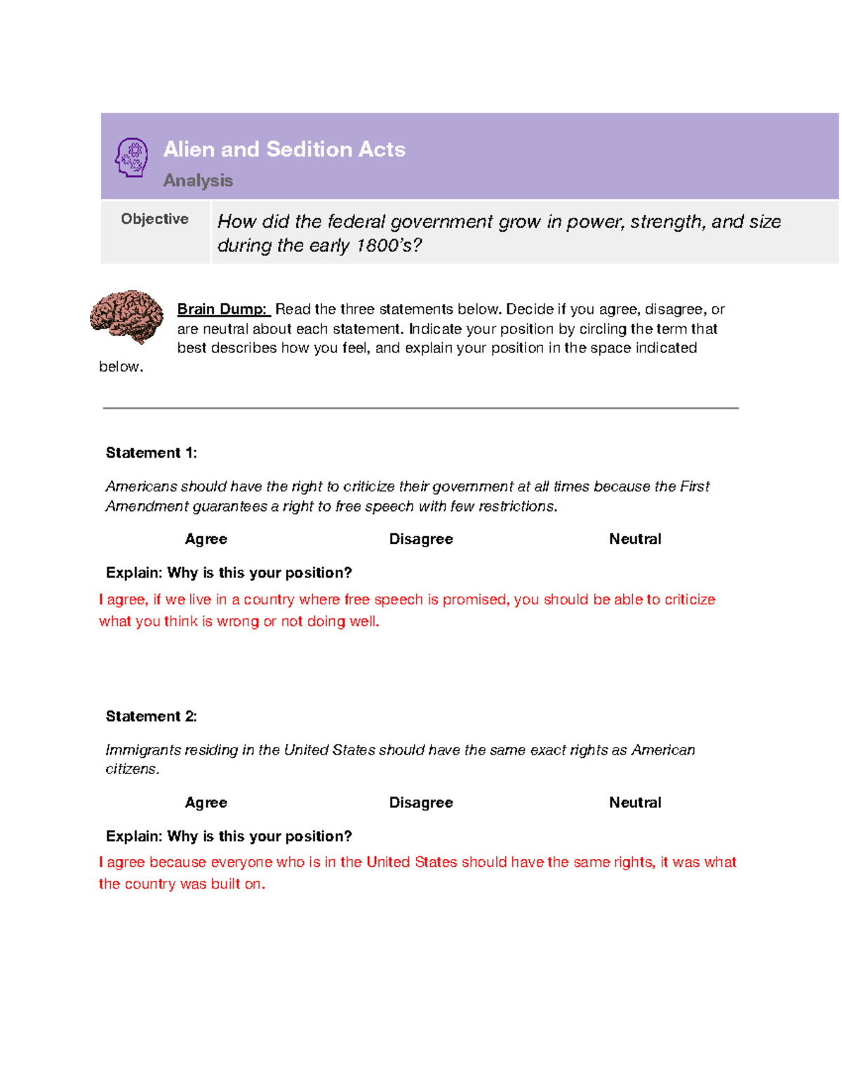 Analysis of the Alien and Sedition Acts: Historical Context ...