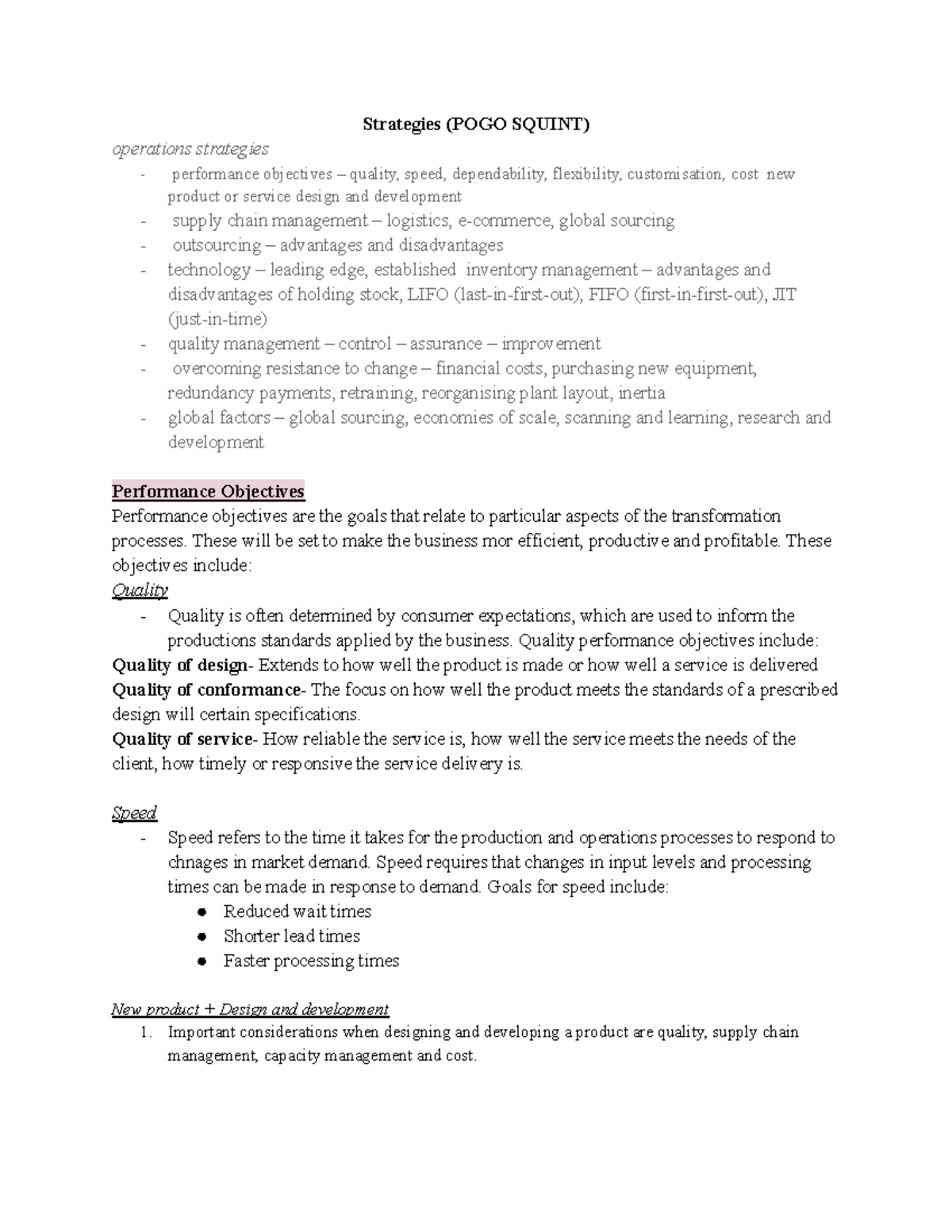 Business Operations Strategies: POGO SQUINT Overview & Key Concepts ...